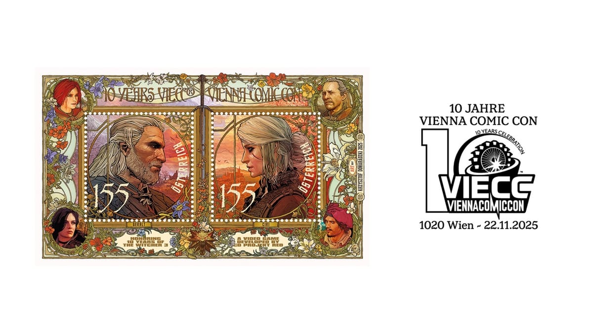 Austrian Post Prints Witcher Stamps to Celebrate Vienna Comic Con
