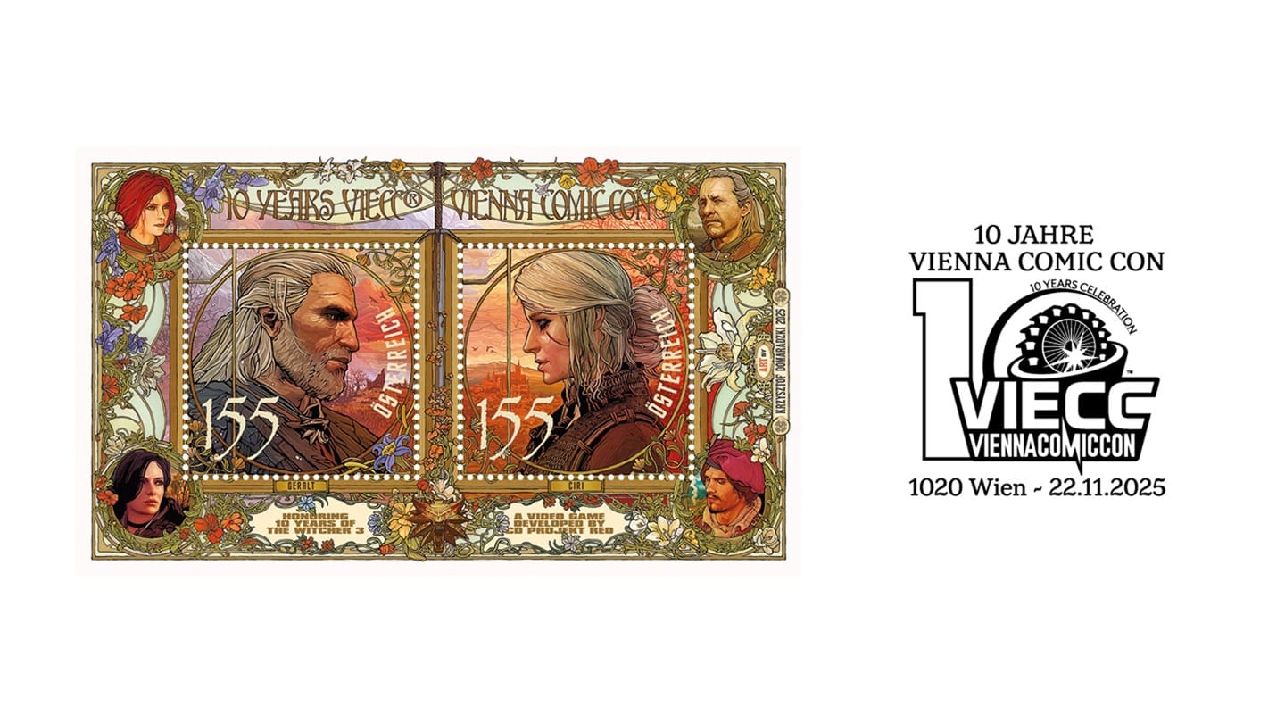 Austrian Post Prints Witcher Stamps to Celebrate Vienna Comic Con